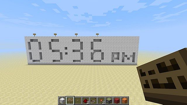 Redstone Clock 12h (in-game time) Minecraft Map