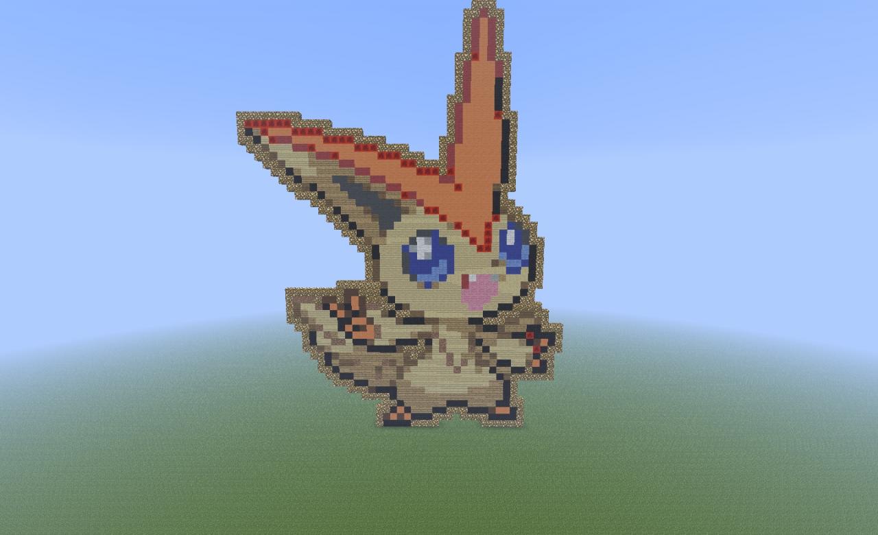 Victini Sprite - Pixel Art Minecraft Project