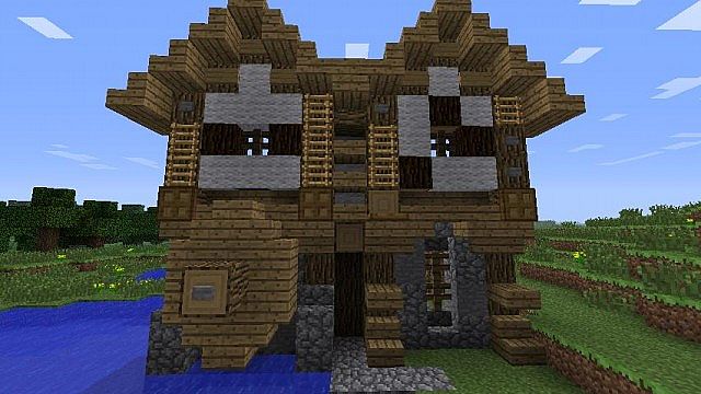 Download Teaser - Water Front House / Water Mill Minecraft Map