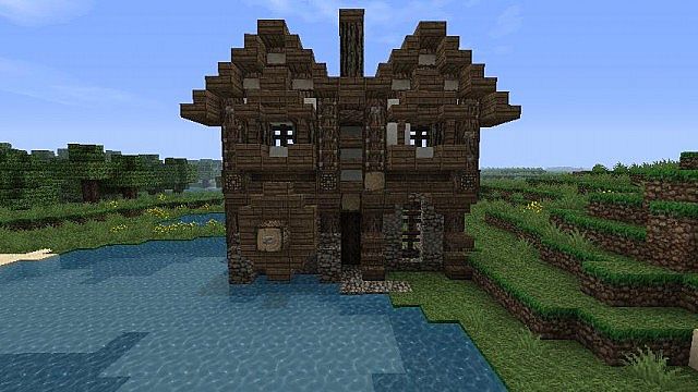 Download Teaser - Water Front House / Water Mill Minecraft Map