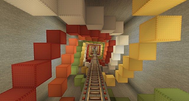 Monster Coaster - A trippy Minecraft rollercoaster Minecraft Map