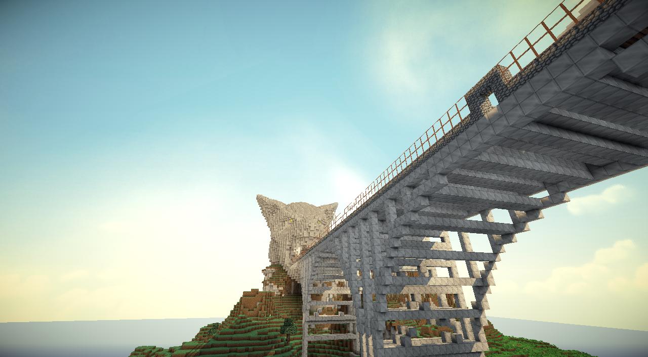 head wolf and iron bridge Minecraft Map