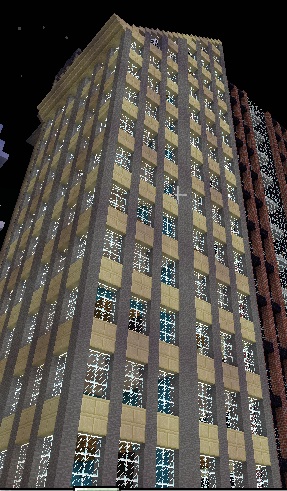 Sand and Stone Skyscraper With Awesome Pitched Roof Penthouse Minecraft Map