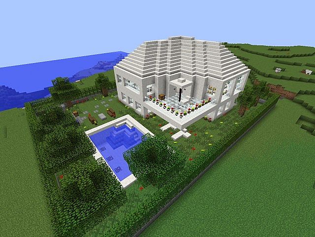 Quartz Mansion / House Minecraft Map