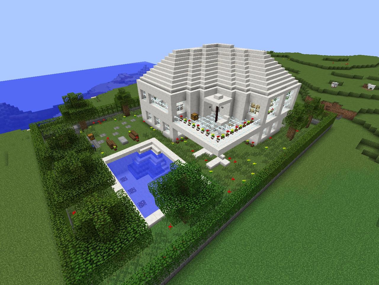 Quartz Mansion / House Minecraft Map