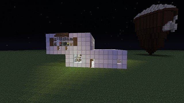 one bedroom modern house Minecraft Map