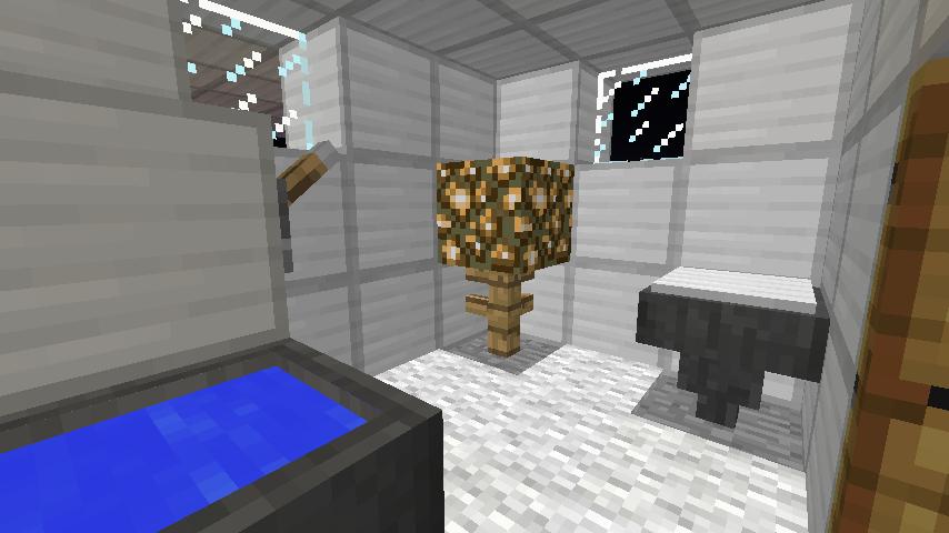 one bedroom modern house Minecraft Map