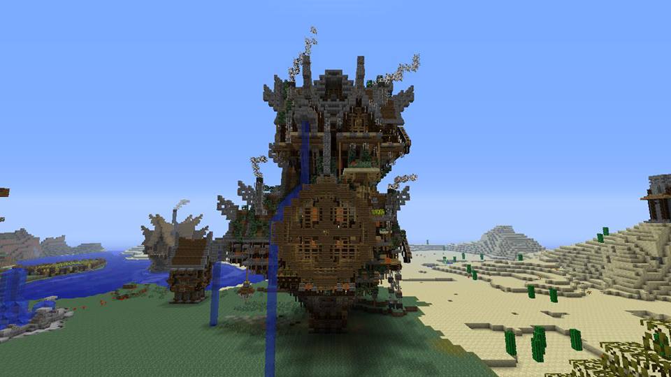 Krythic heights a very detailed steampunk towerhouse Minecraft Map