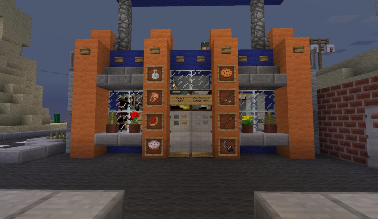 Gas Station & Corner Store Minecraft Map
