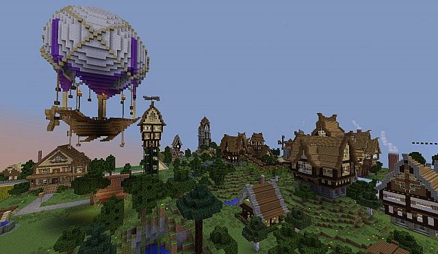 Tudor - Medieval Village with Wizard Tower Minecraft Map