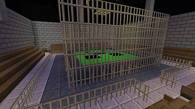Boxing Ring, MMA Steel Cage Fight Minecraft Map