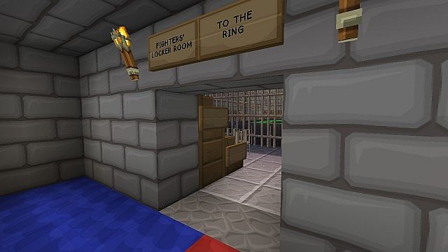 Boxing Ring, MMA Steel Cage Fight Minecraft Map