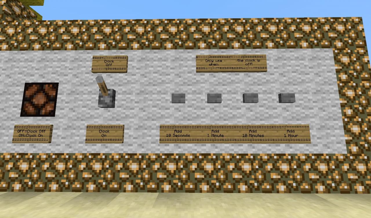 12hr Real Time Clock Minecraft Map