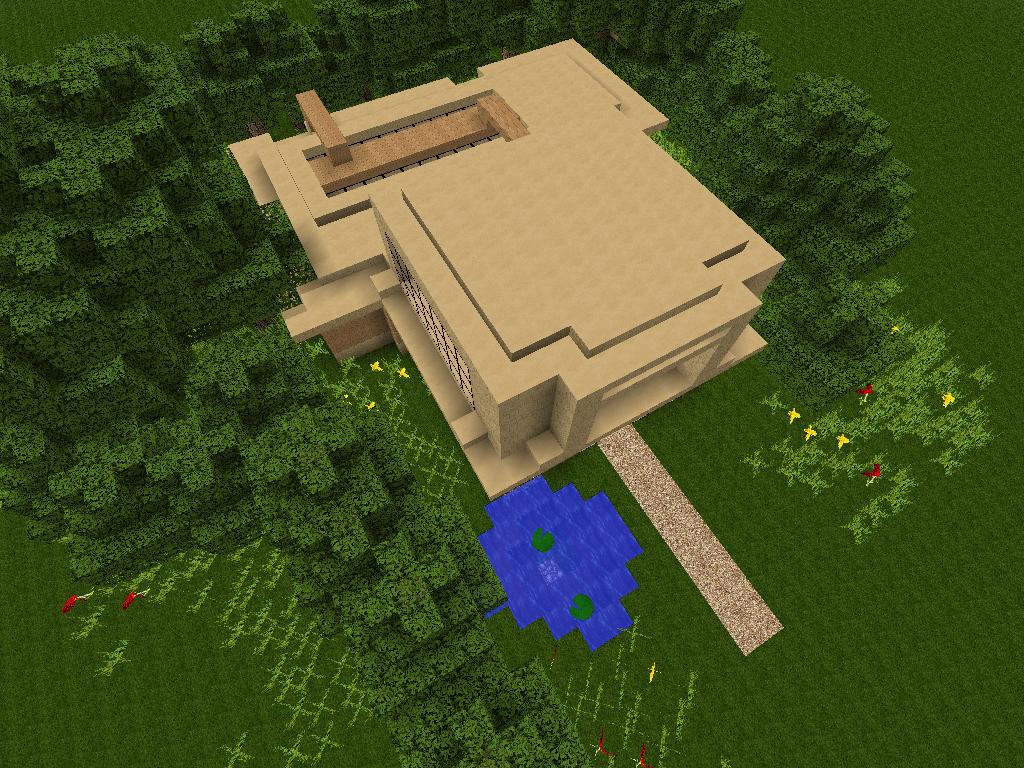 Modern Forest House Minecraft Map