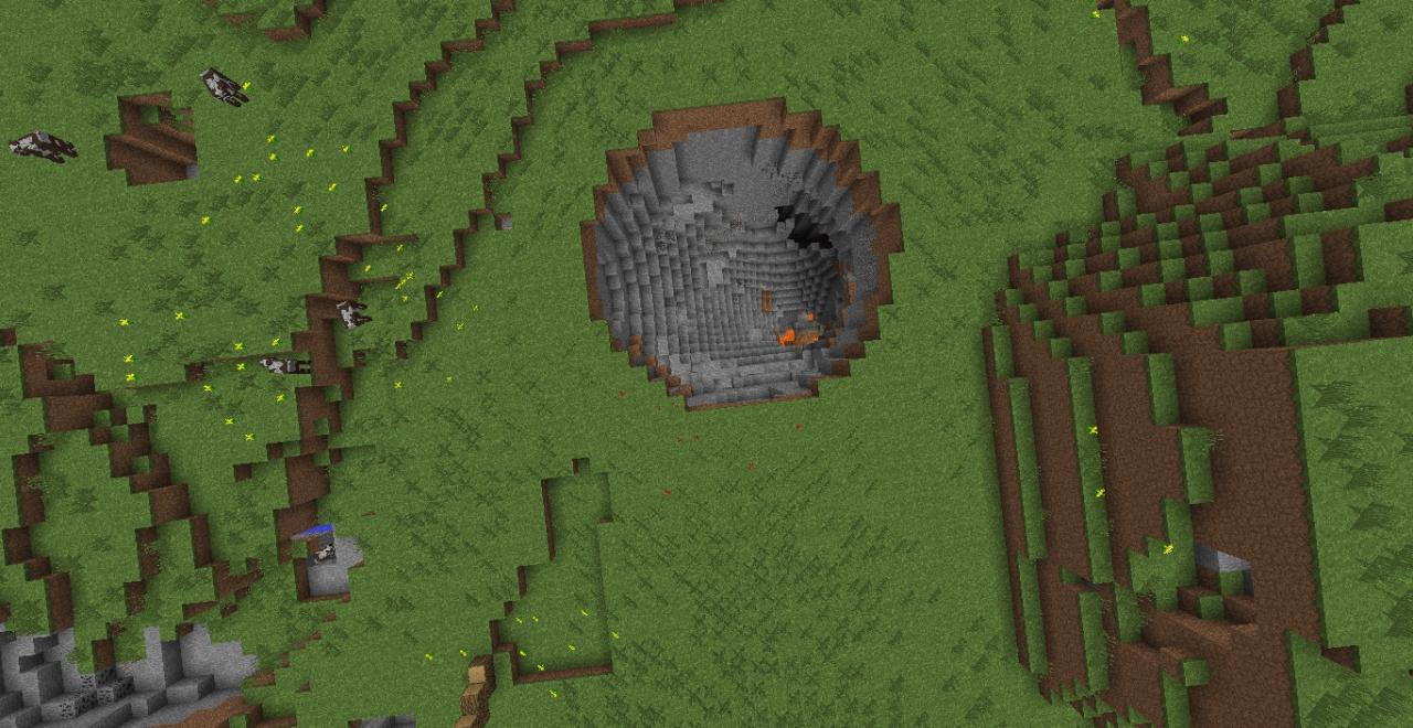 cave crater Minecraft Map