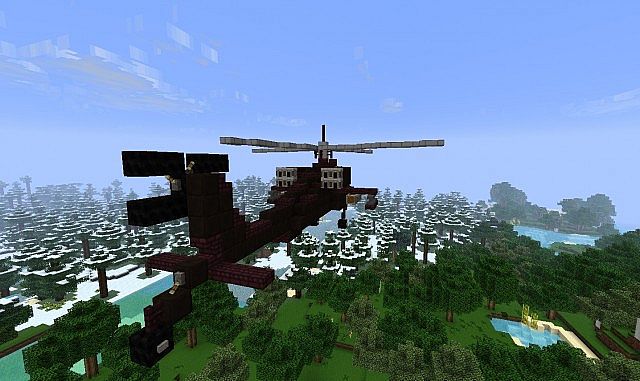 AH-64a Apache Attack helicopter Minecraft Map