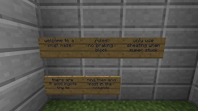 5 small mazes Minecraft Map