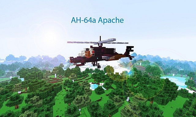 AH-64a Apache Attack helicopter Minecraft Map