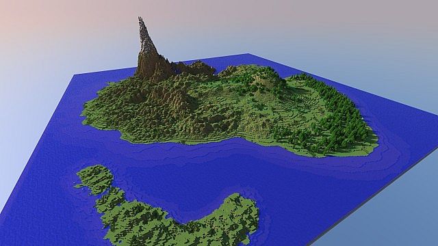 One of my most realistic islands! (Custom terrain) Minecraft Map