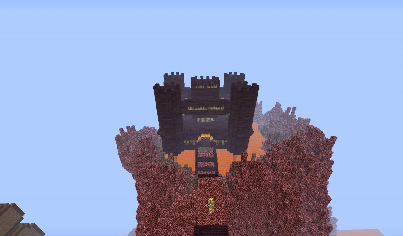 The Netherian Castle Upon A Volcano! Minecraft Map