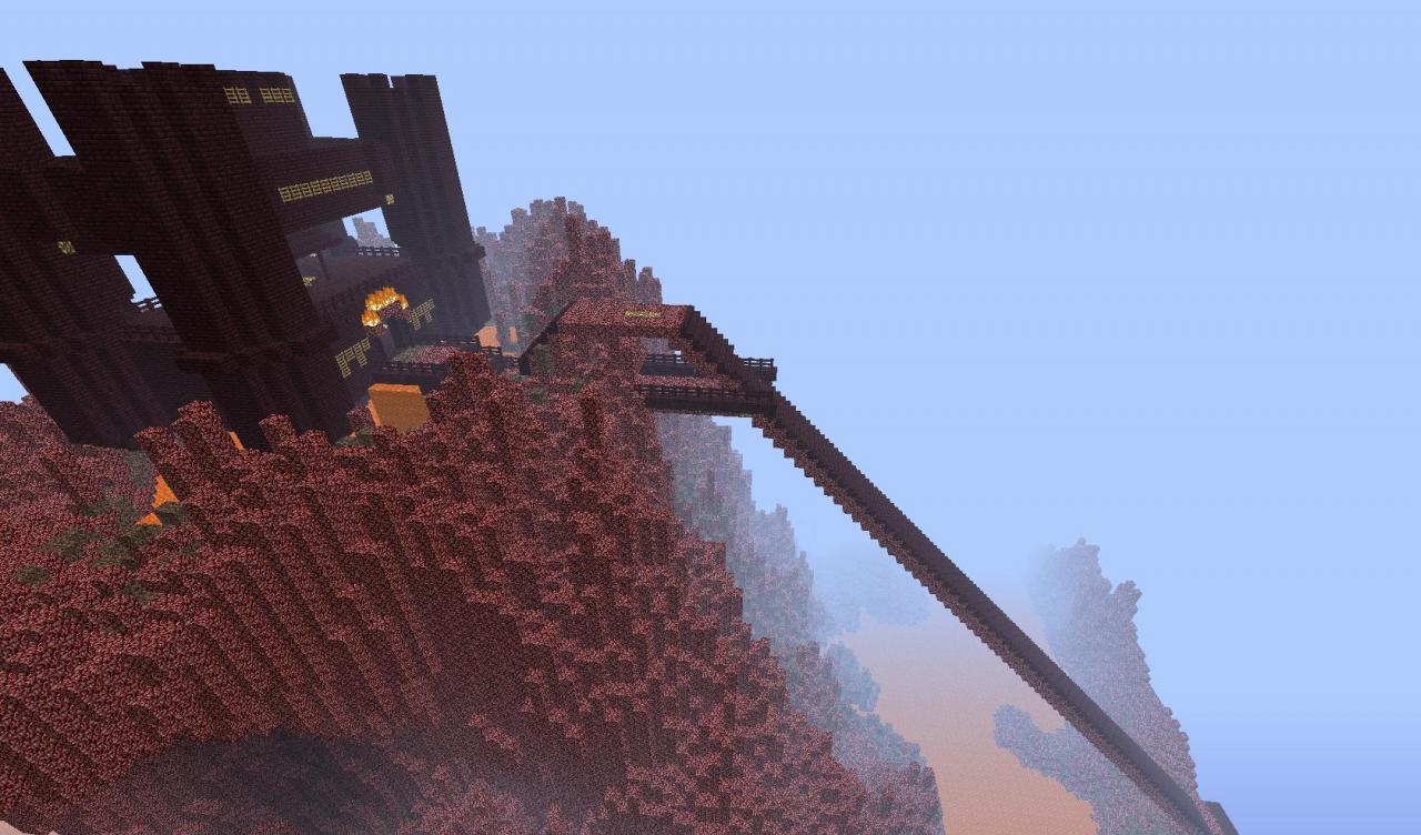 The Netherian Castle Upon A Volcano! Minecraft Map