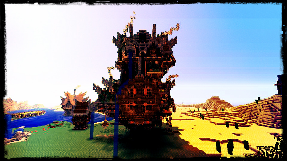 Krythic heights a very detailed steampunk towerhouse Minecraft Map