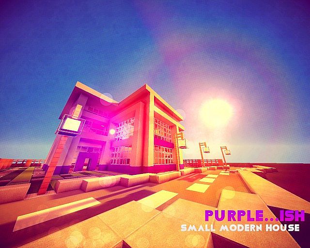 Purple..ish-Small modern house Minecraft Map