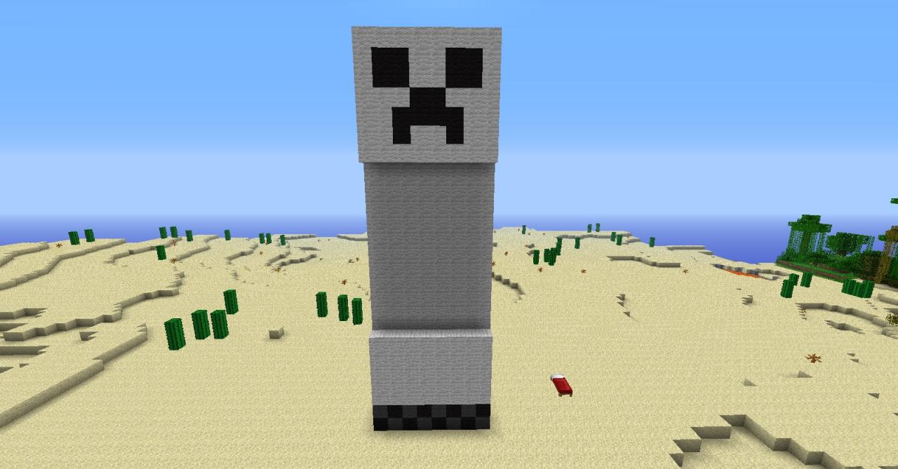 White Creeper Minecraft Map