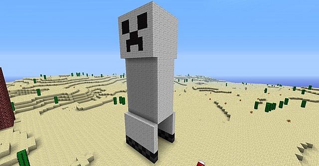 White Creeper Minecraft Map