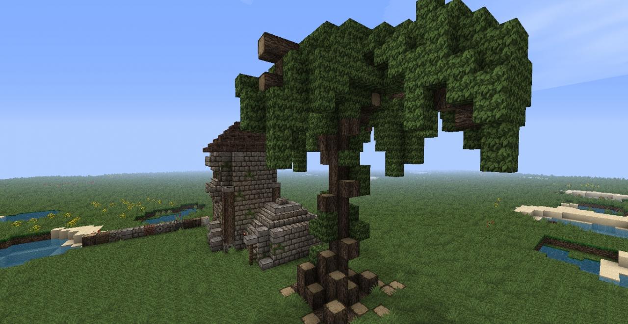 A building and a tree Minecraft Map
