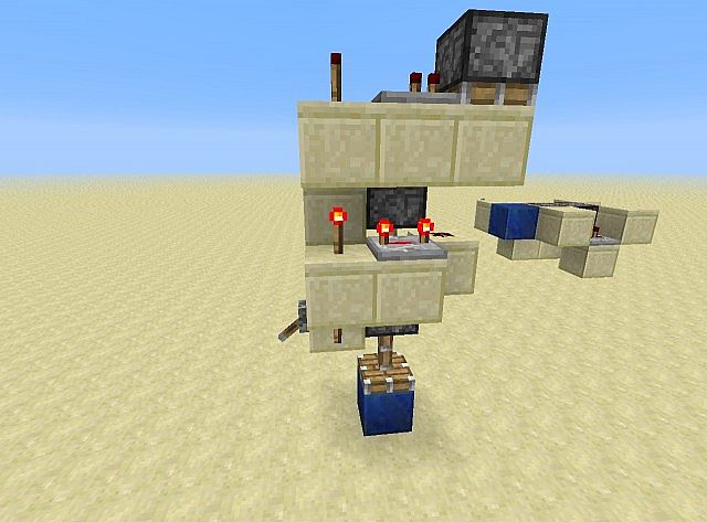 Double piston extender(DOWN) 2x3x5 Minecraft Project