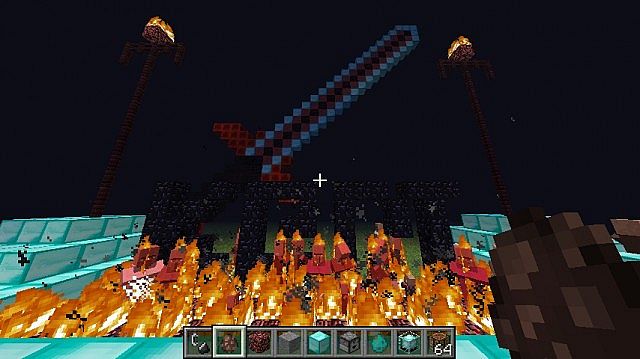 the god diamond sword and the evil demon diamond sword Minecraft Map
