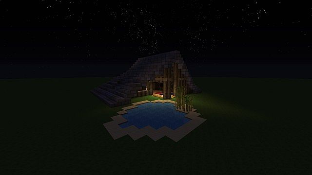 Modern Log and Brick House Minecraft Map