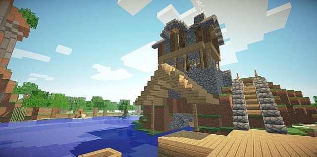 Medieval Fisherman House on a Hill Minecraft Map