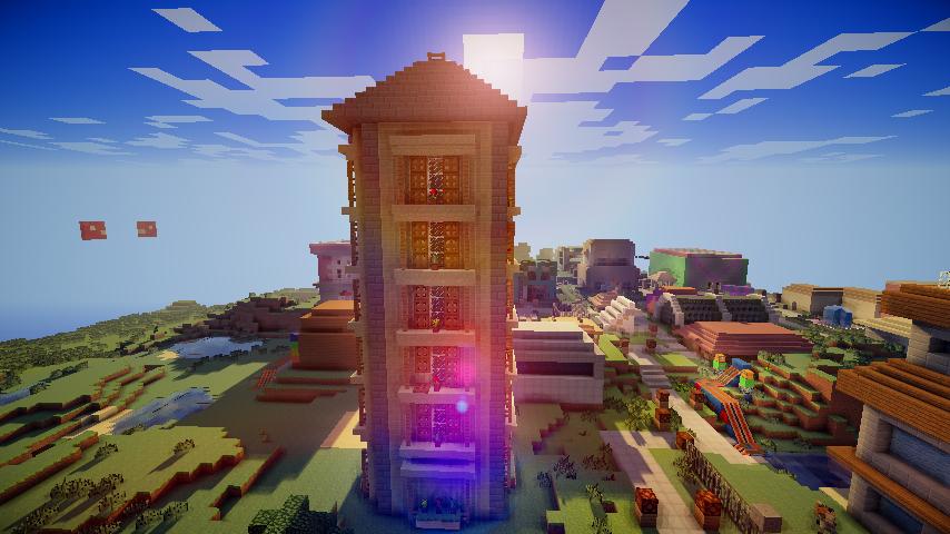 Before and after transformation Minecraft Map