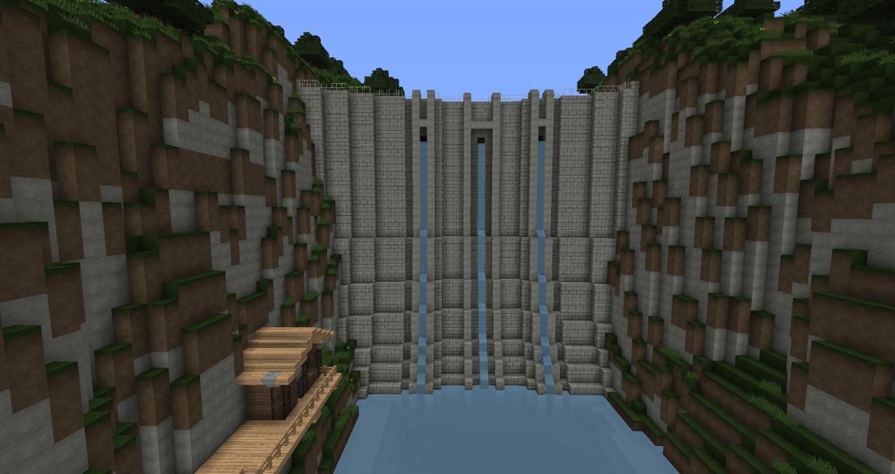 Dam, with custom mountains Minecraft Map