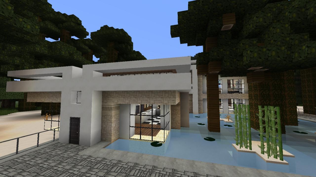 Modern Oasis House Minecraft Map
