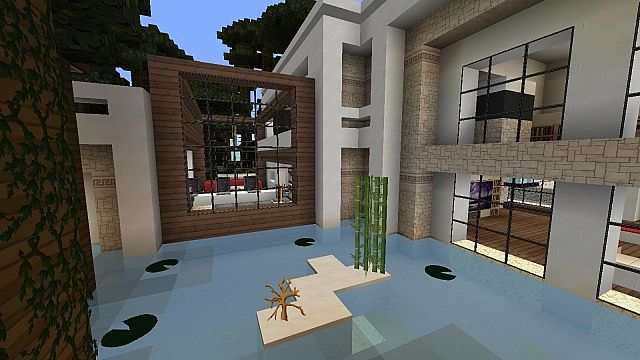Modern Oasis House Minecraft Map