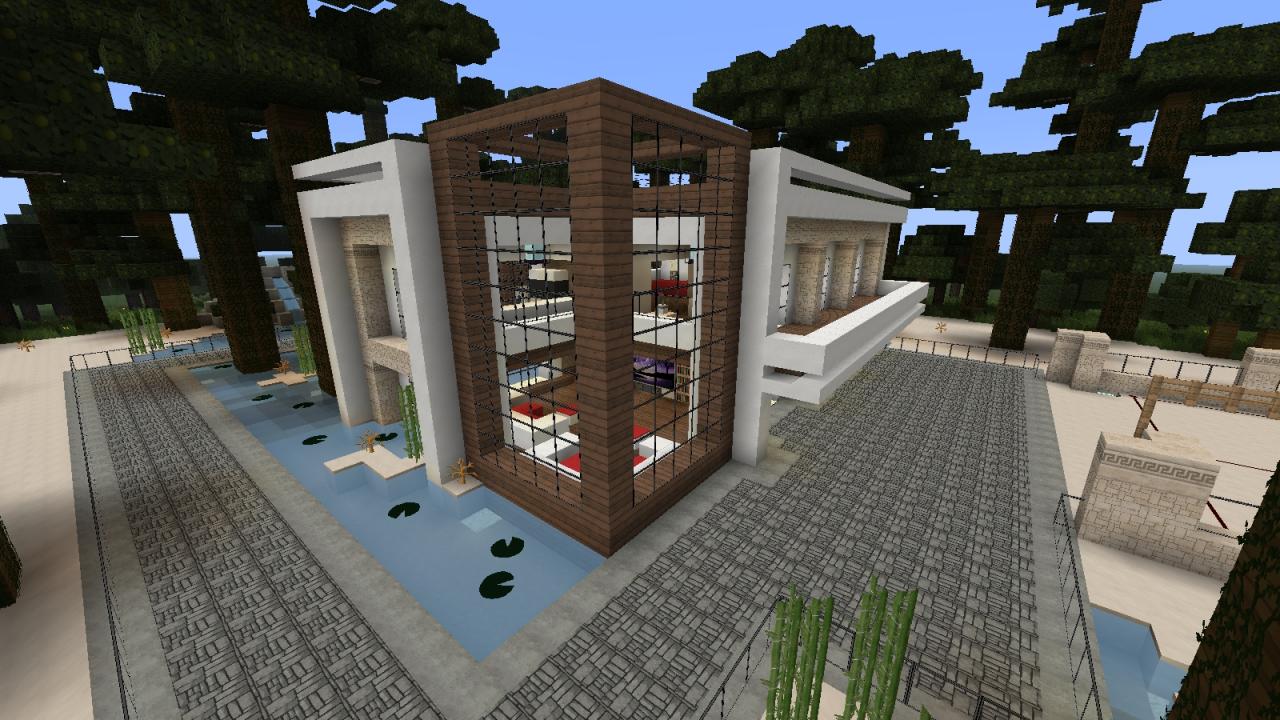 Modern Oasis House Minecraft Map