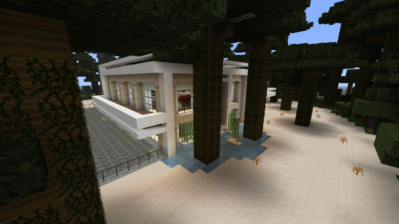 Modern Oasis House Minecraft Map