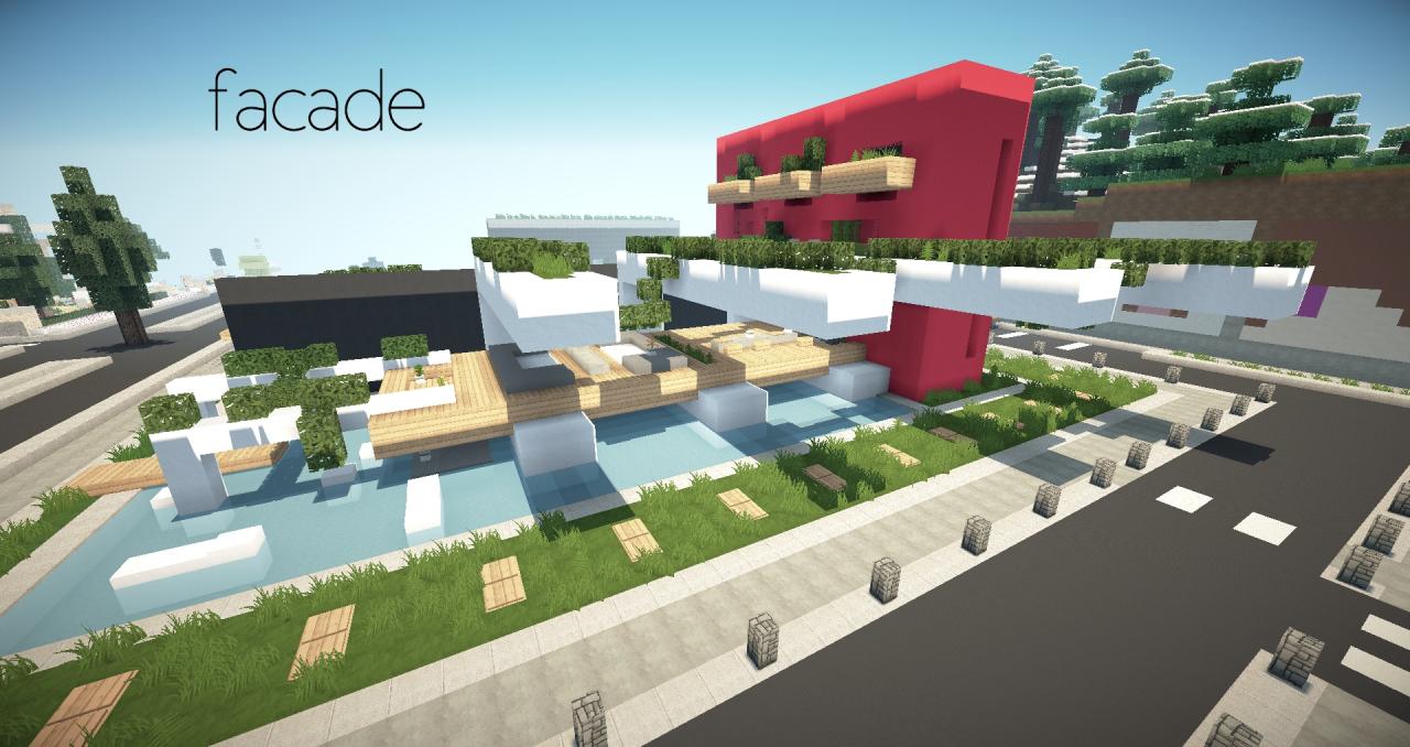 Facade | Modern home Minecraft Map