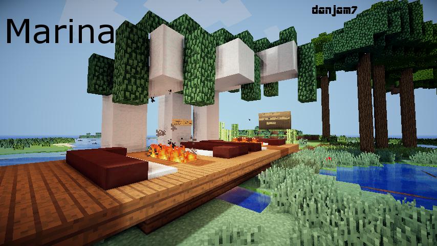 Marina |Wok| a modern town spawn Minecraft Map