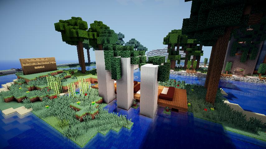 Marina |Wok| a modern town spawn Minecraft Map