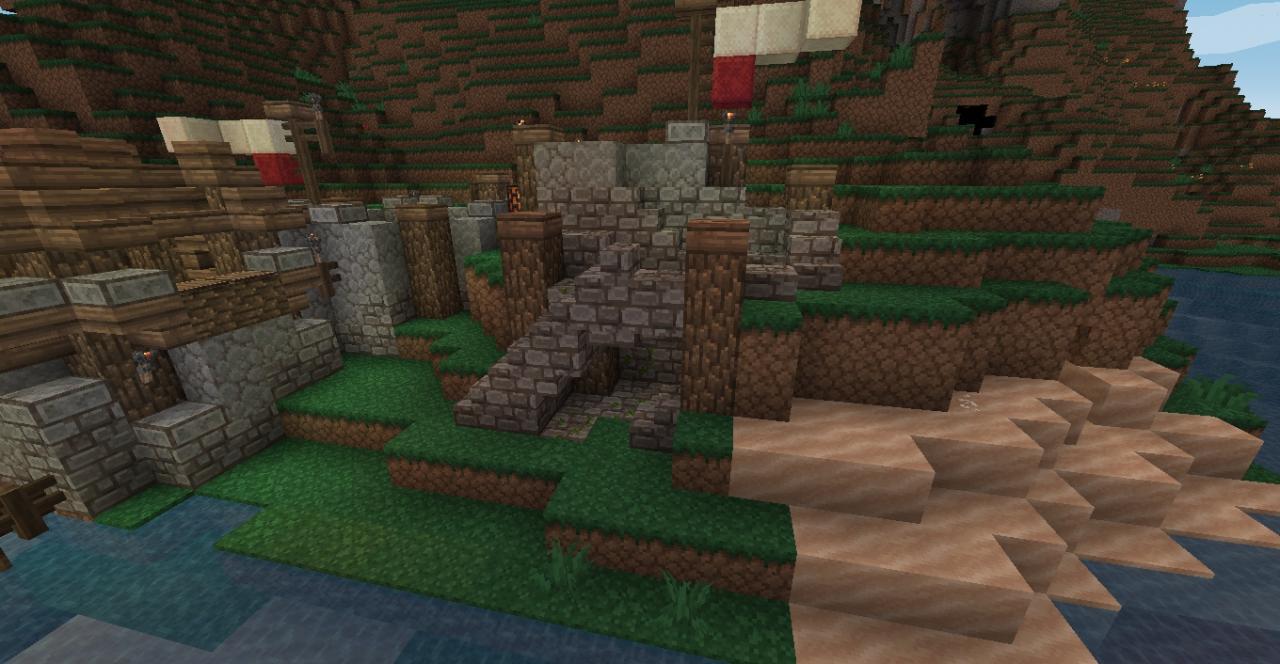 Terrain-adjusted sample Minecraft Map