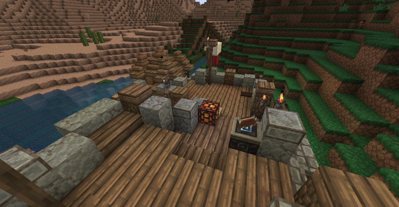 Terrain-adjusted sample Minecraft Map