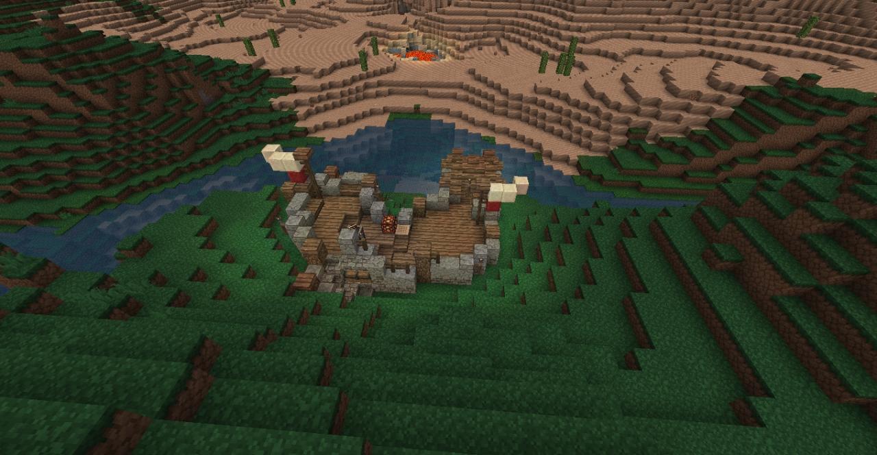 Terrain-adjusted sample Minecraft Map