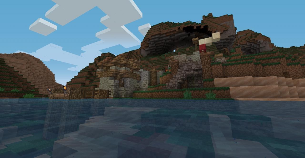 Terrain-adjusted sample Minecraft Map