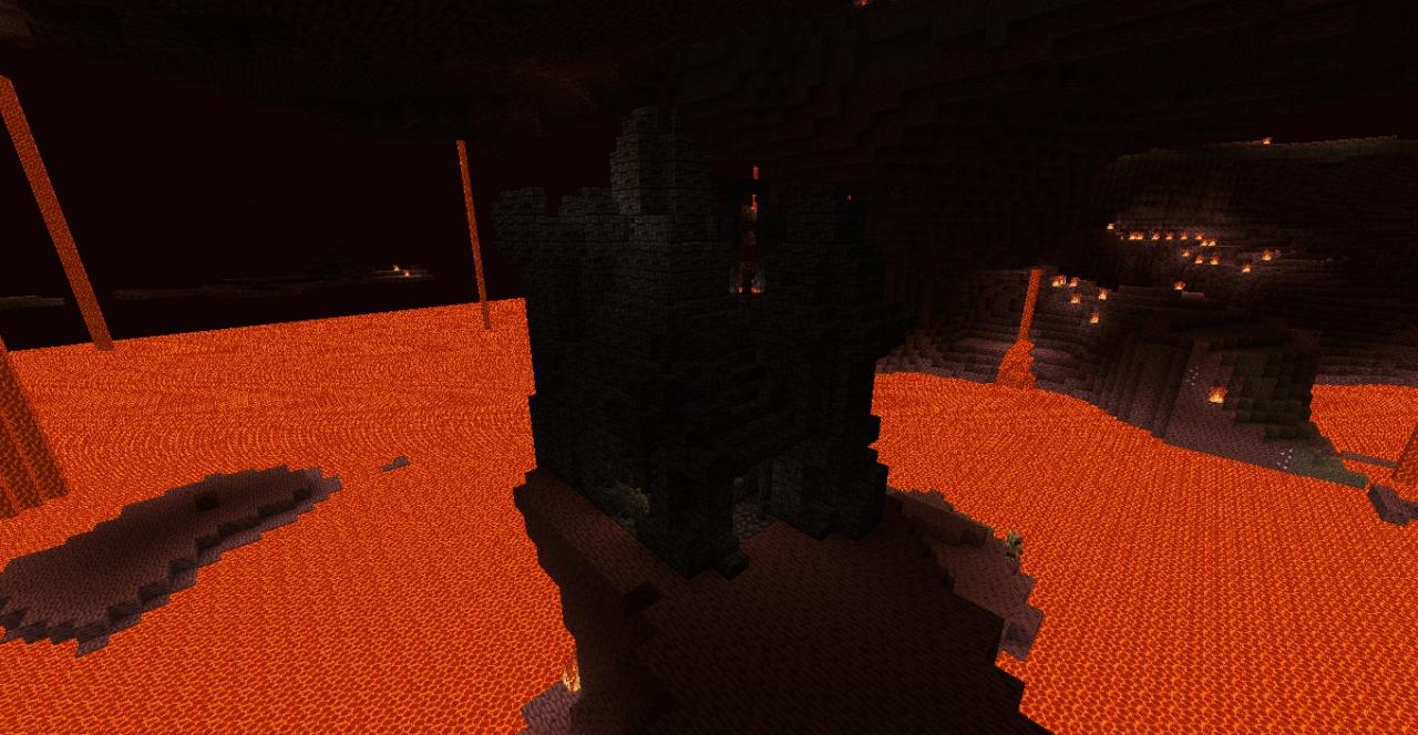 Broken nether spire Minecraft Map