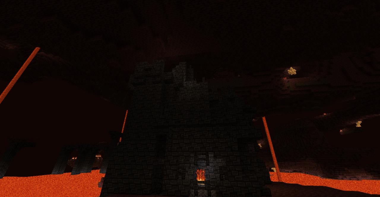 Broken nether spire Minecraft Map