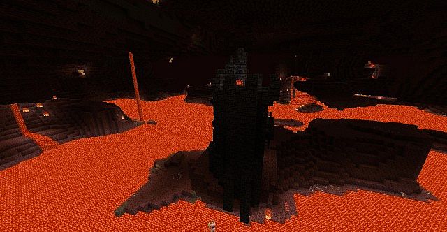 Broken nether spire Minecraft Map